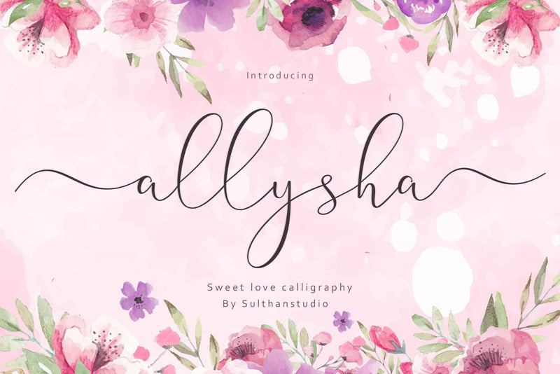 Allysha script - So Fontsy