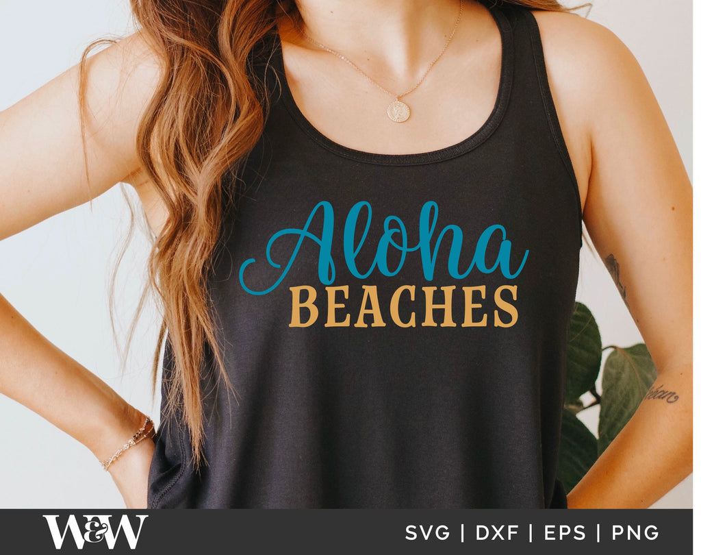 Aloha Beaches SVG | Summer Cut File - So Fontsy