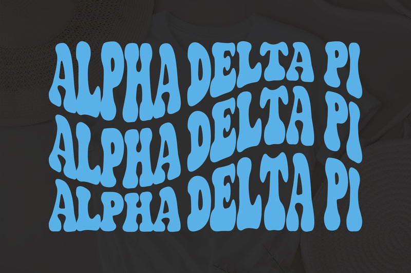 Alpha Delta Pi svg, wavy style Stacked EPS PNG Cricut Instant download ...