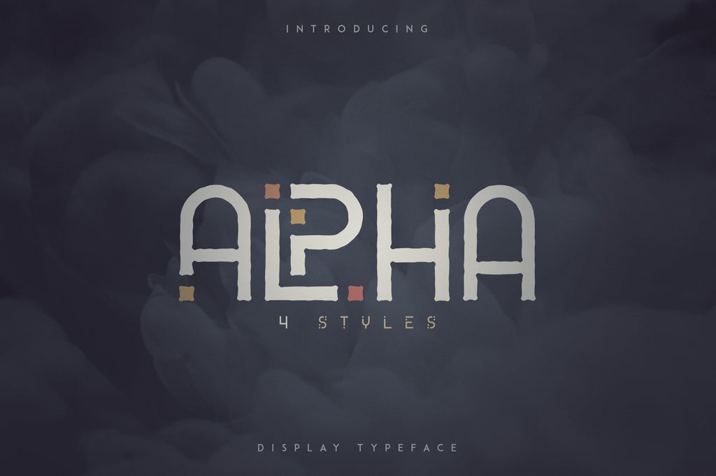Alpha Display Font - 4 styles - So Fontsy