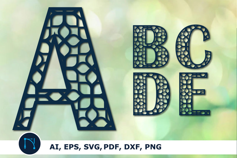 alphabet a-z laser/paper cut svg bundle - So Fontsy