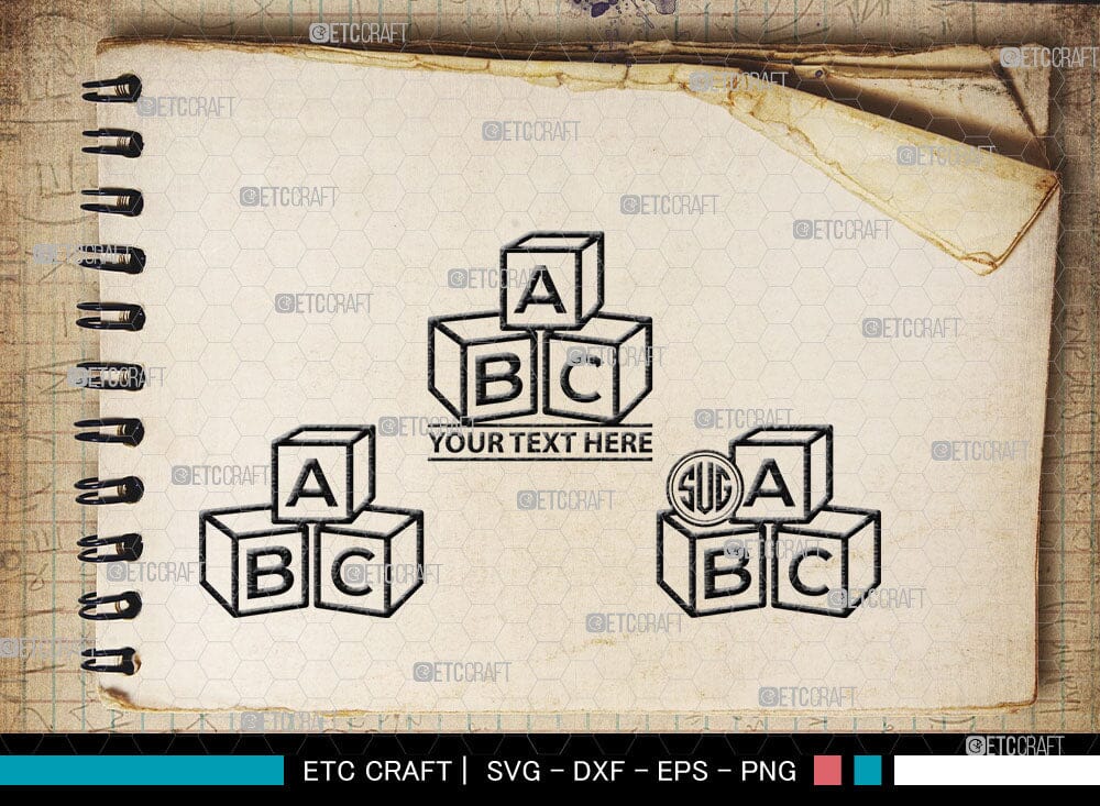 Alphabet Cubes ABC Monogram, Alphabet Cubes ABC Silhouette, Alphabet ...