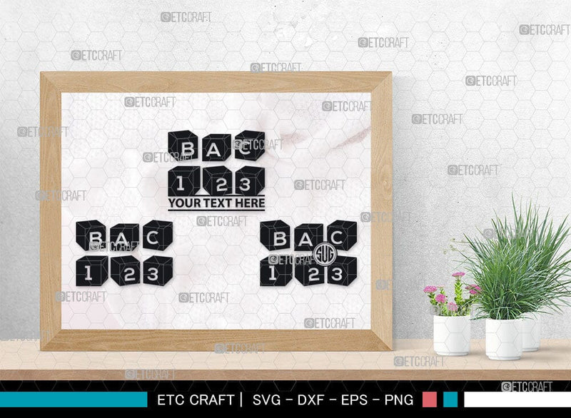 Alphabet Cubes ABC Monogram, Alphabet Cubes ABC Silhouette, Alphabet ...