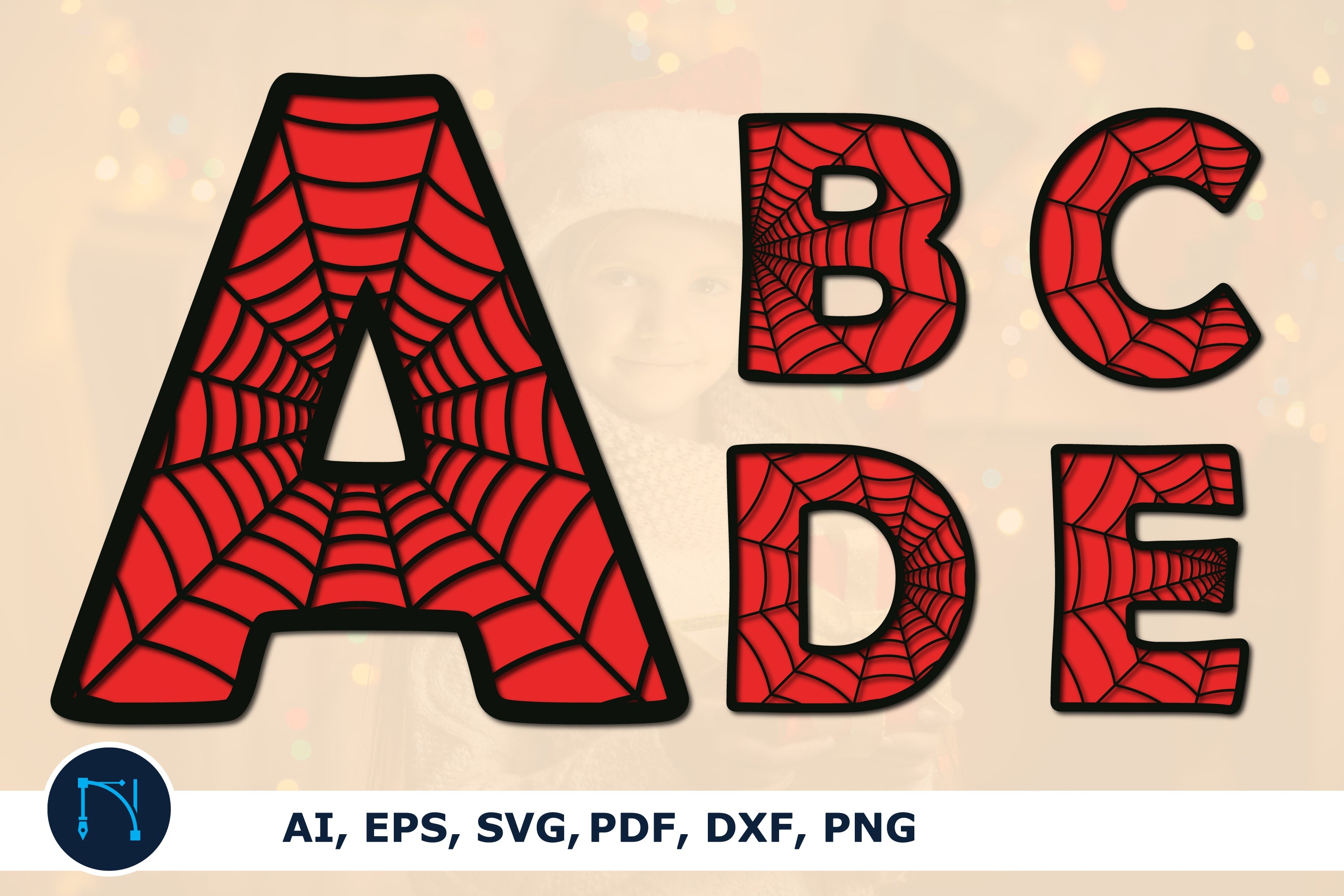 Alphabet Halloween Spider web SVG bundle - So Fontsy
