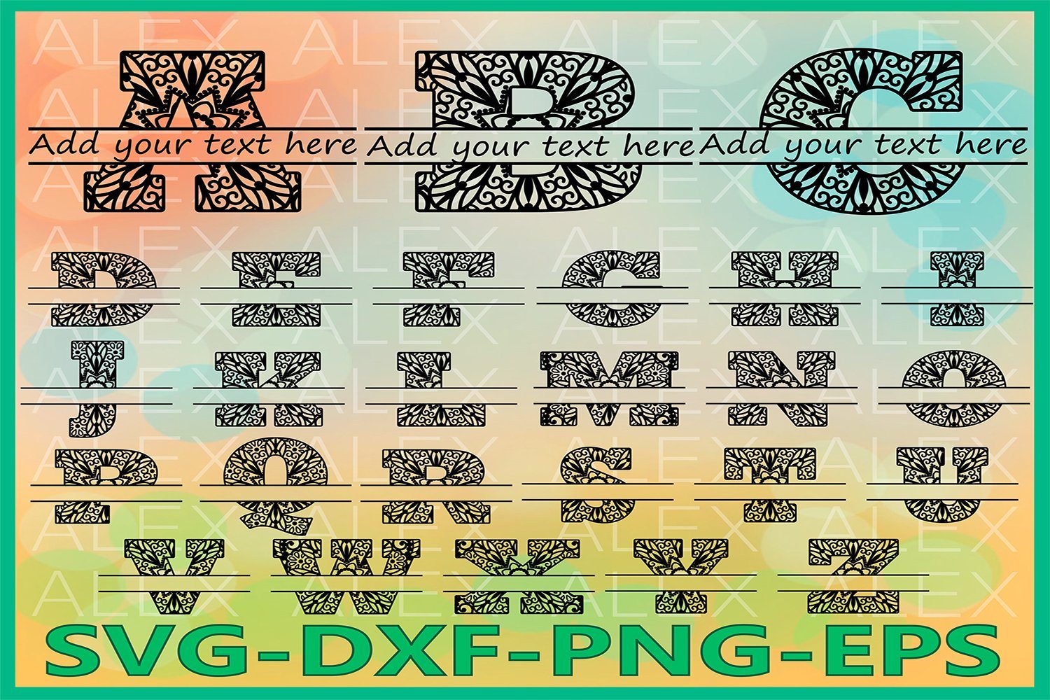 Alphabet Mandala SVG - So Fontsy