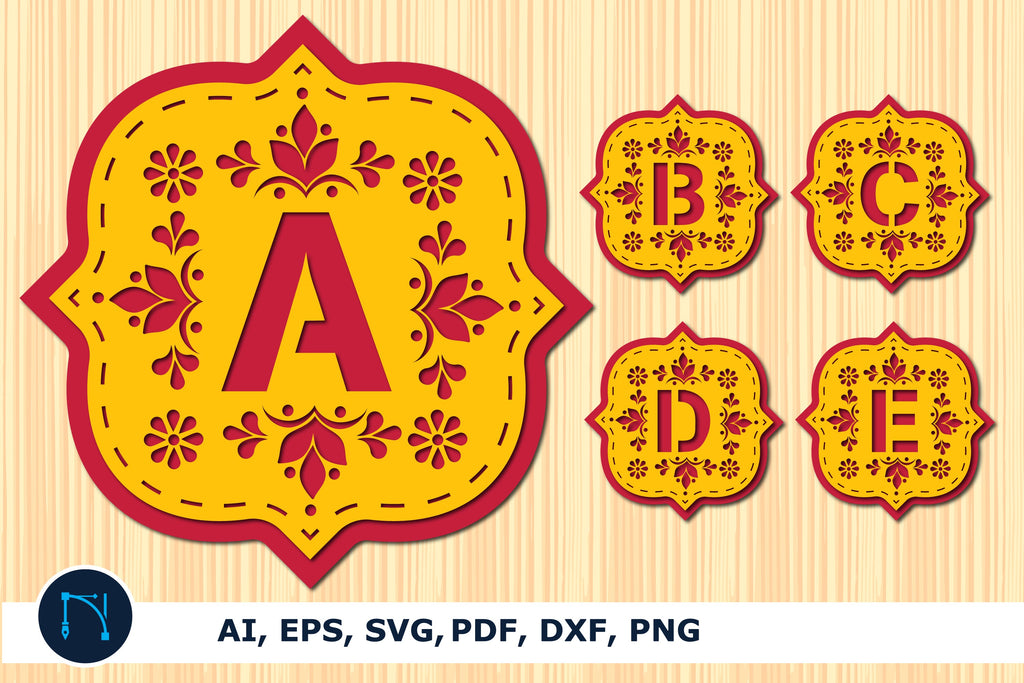 Alphabet Picado SVG 3d paper cut bundle - So Fontsy