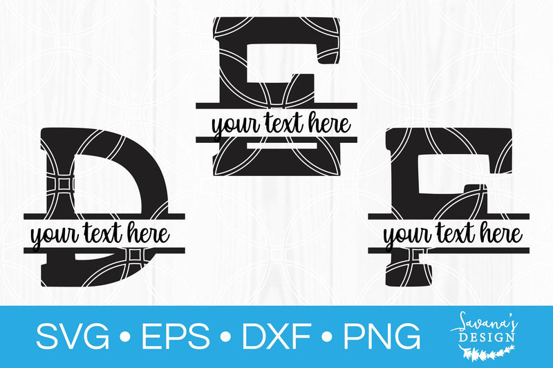 Alphabet Split Monogram Cut Files - So Fontsy