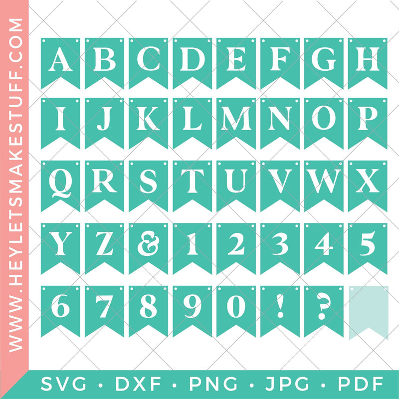 Alphabet Banner SVG - Swallowtail - So Fontsy