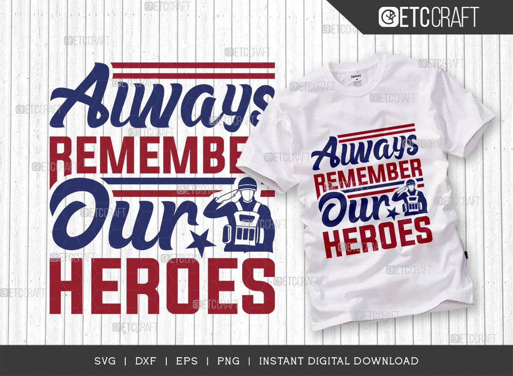 Always Remember Our Heroes SVG Bundle, Happy Confederate Memorial Day ...