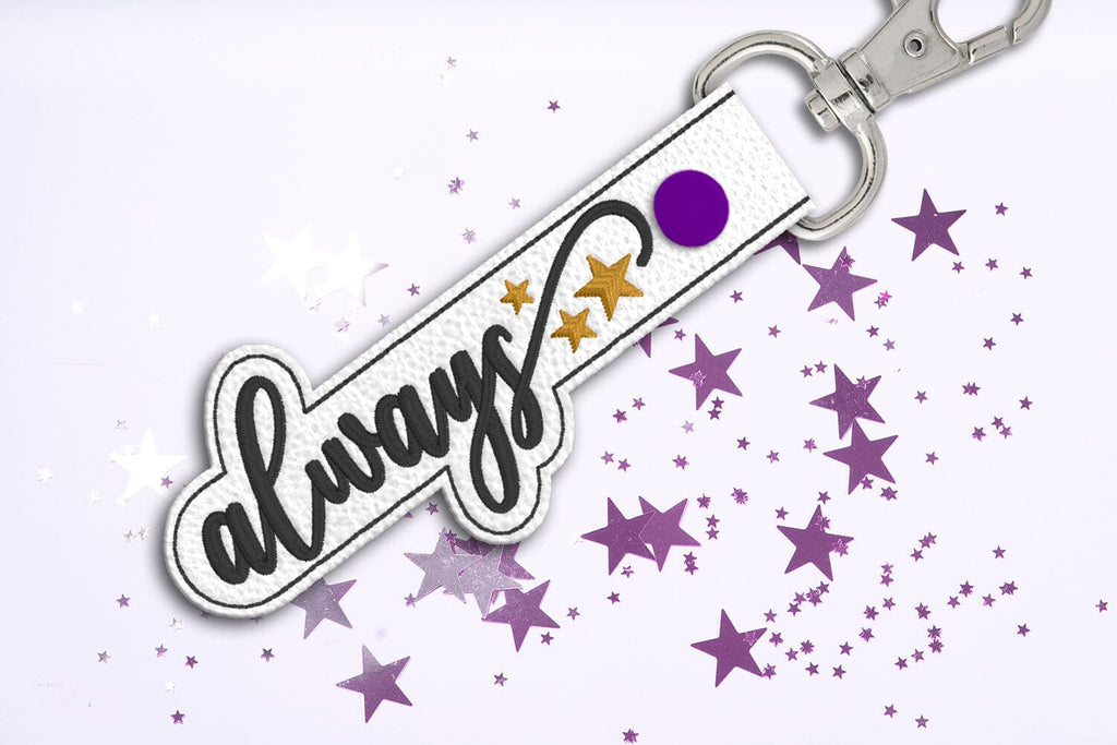 Always with Stars ITH Key Fob Embroidery - So Fontsy