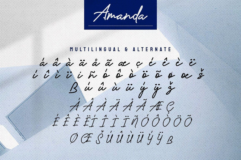 Amanda - Signature Monoline Font - So Fontsy