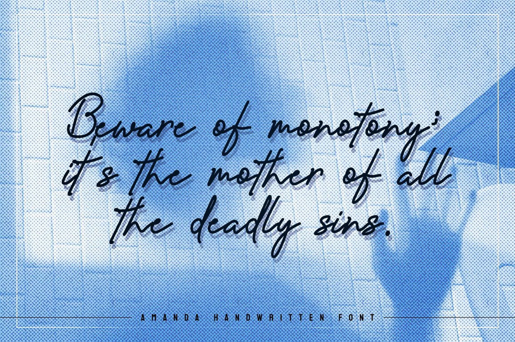 Amanda - Signature Monoline Font - So Fontsy