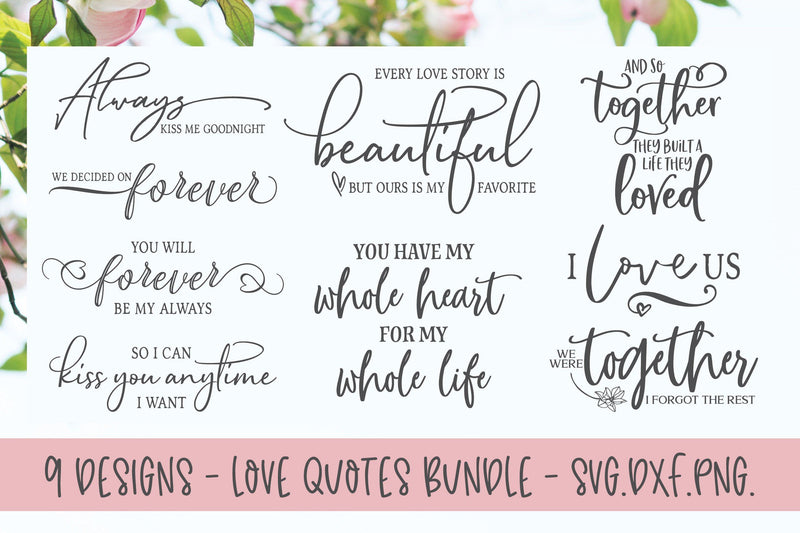 Amazing Bundle Of Love Quotes - 31 Designs - So Fontsy