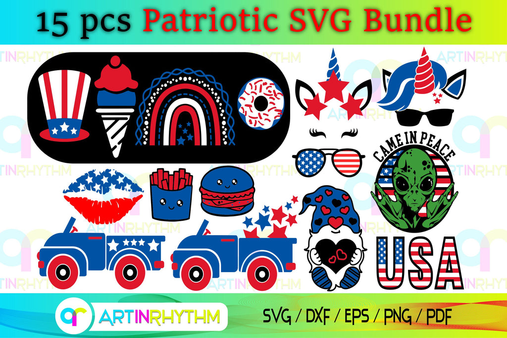 America Patriotic svg bundle - So Fontsy