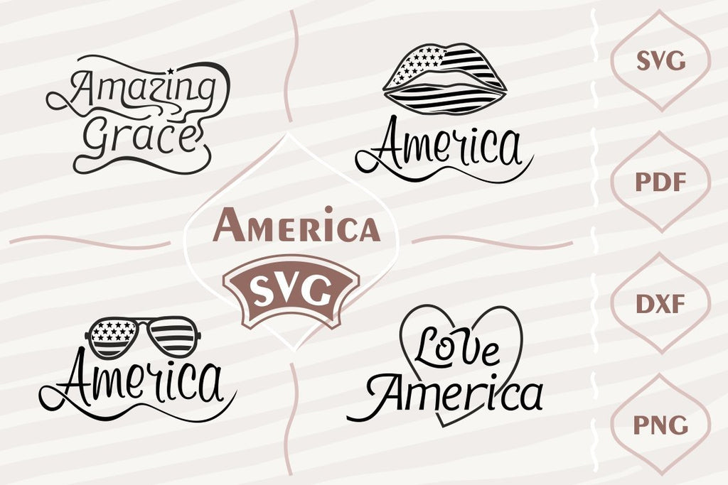 America SVG bundle - So Fontsy