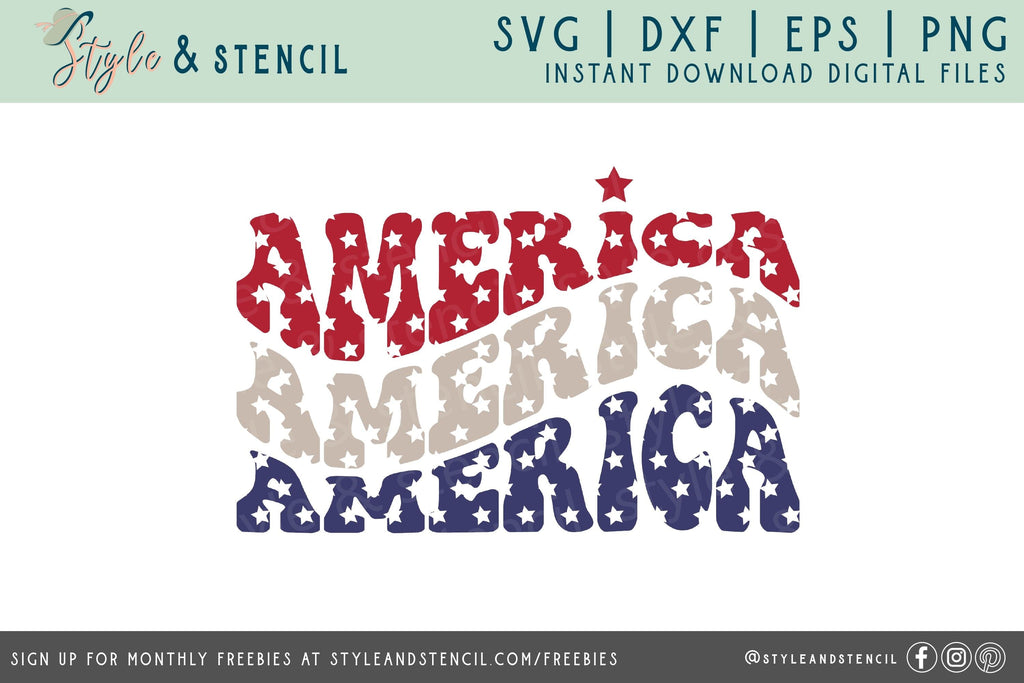 America SVG | Retro | Merica | Flag | 4th of July | Flag SVG | Retro ...