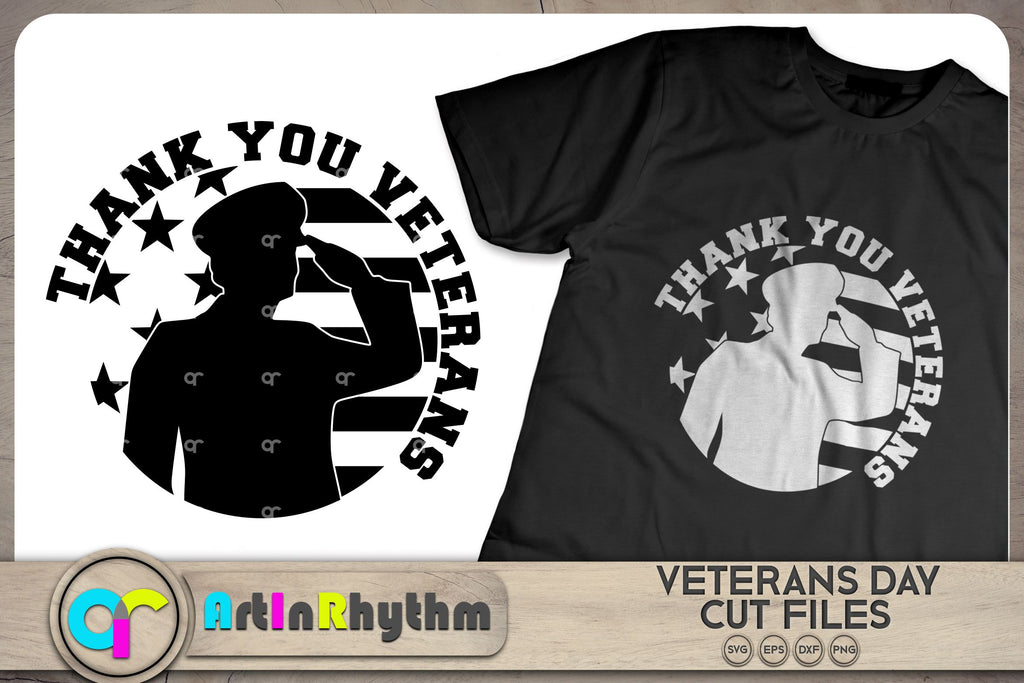 America Veterans Day SVG / Thank you Veterans - So Fontsy