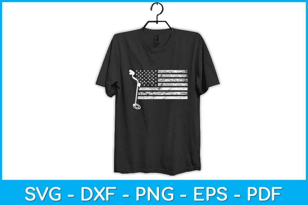 American Flag Metal Detecting Svg Design - So Fontsy