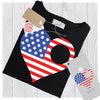 American Flag Monogram SVG Files USA Cricut Heart Designs - American ...