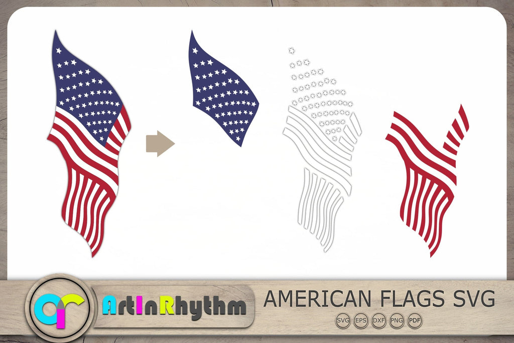 American Flag Svg Bundle, American Flags Svg, USA Flags Svg, US Flags ...