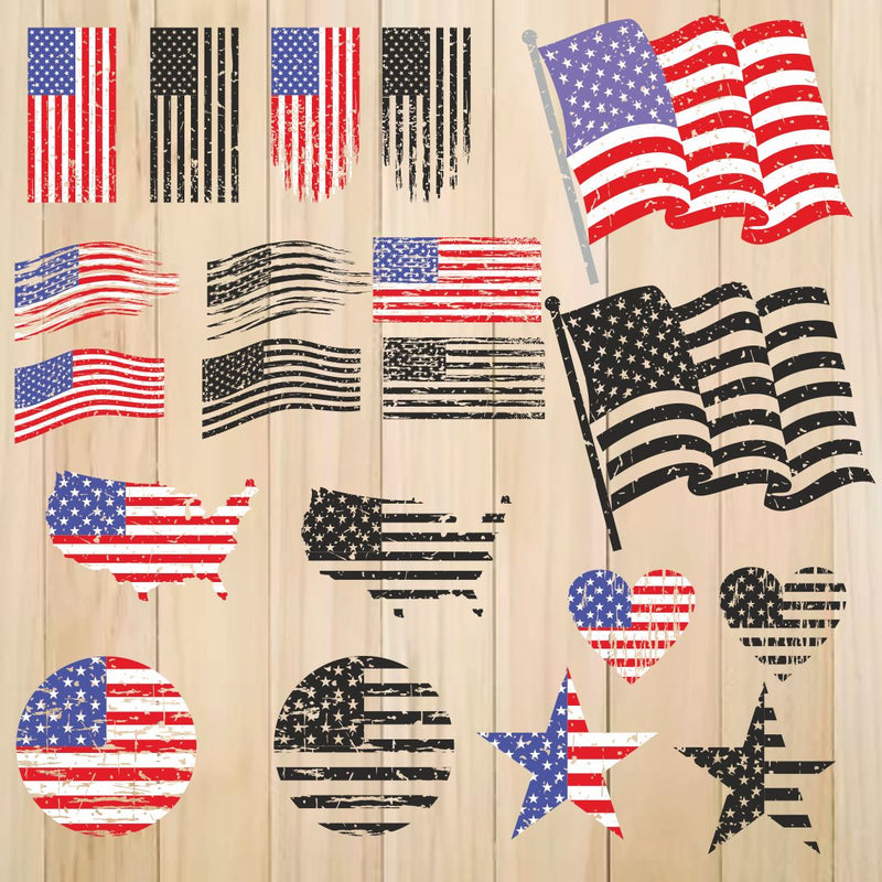 American Flag SVG, Distressed USA flag - So Fontsy