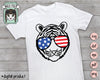 American Flag Tiger Sunglasses SVG Cut File - So Fontsy