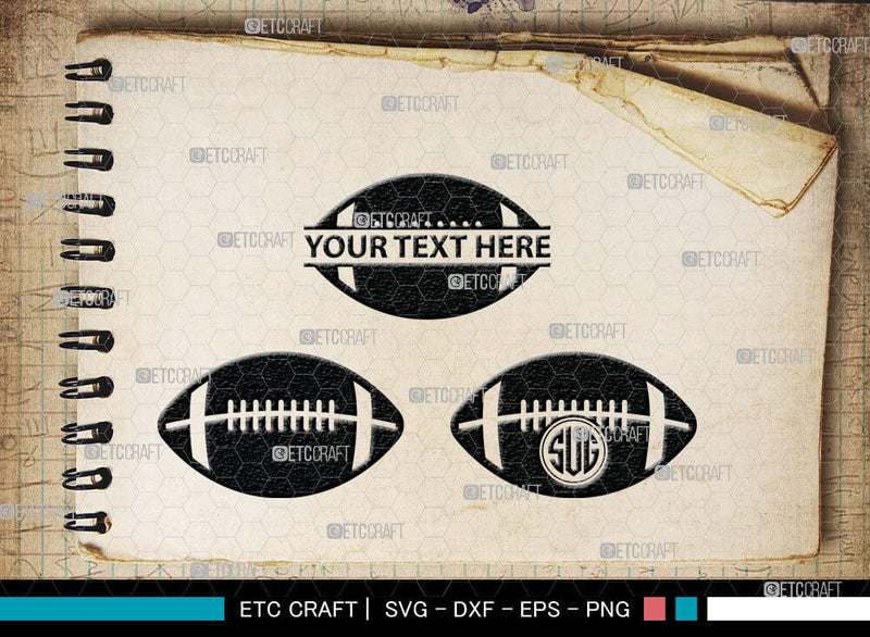 American Football Monogram, American Football Silhouette, American ...