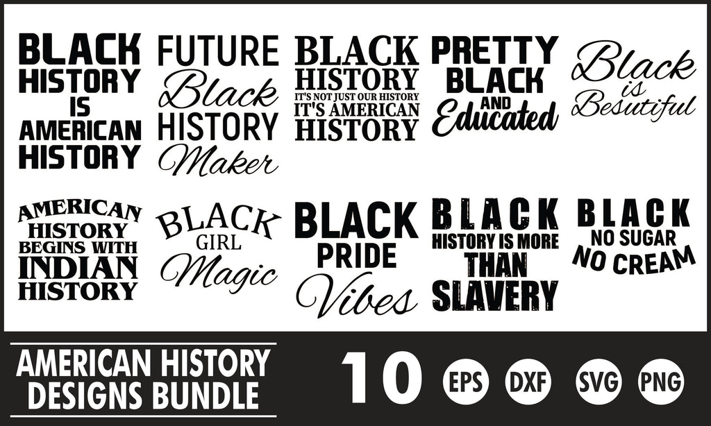 American History SVG Designs Bundle - So Fontsy