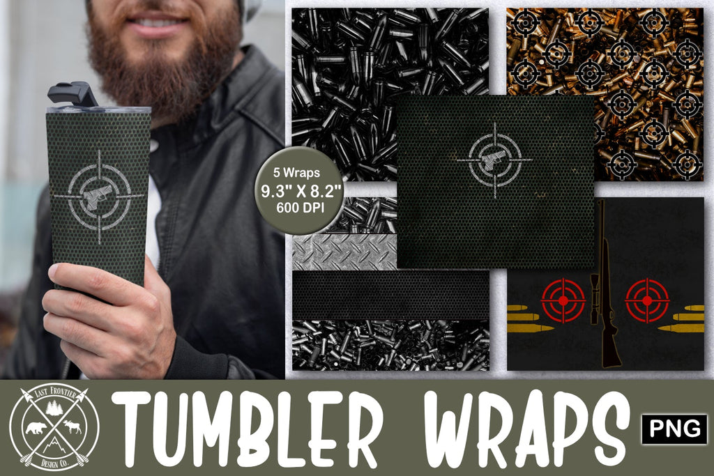 Ammunition Tumbler Wrap Sublimation Bundle - So Fontsy