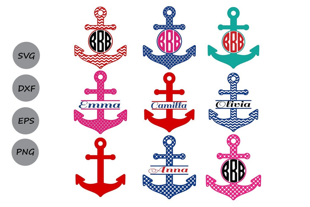 Anchor Monogram| Anchor SVG Cut Files - So Fontsy