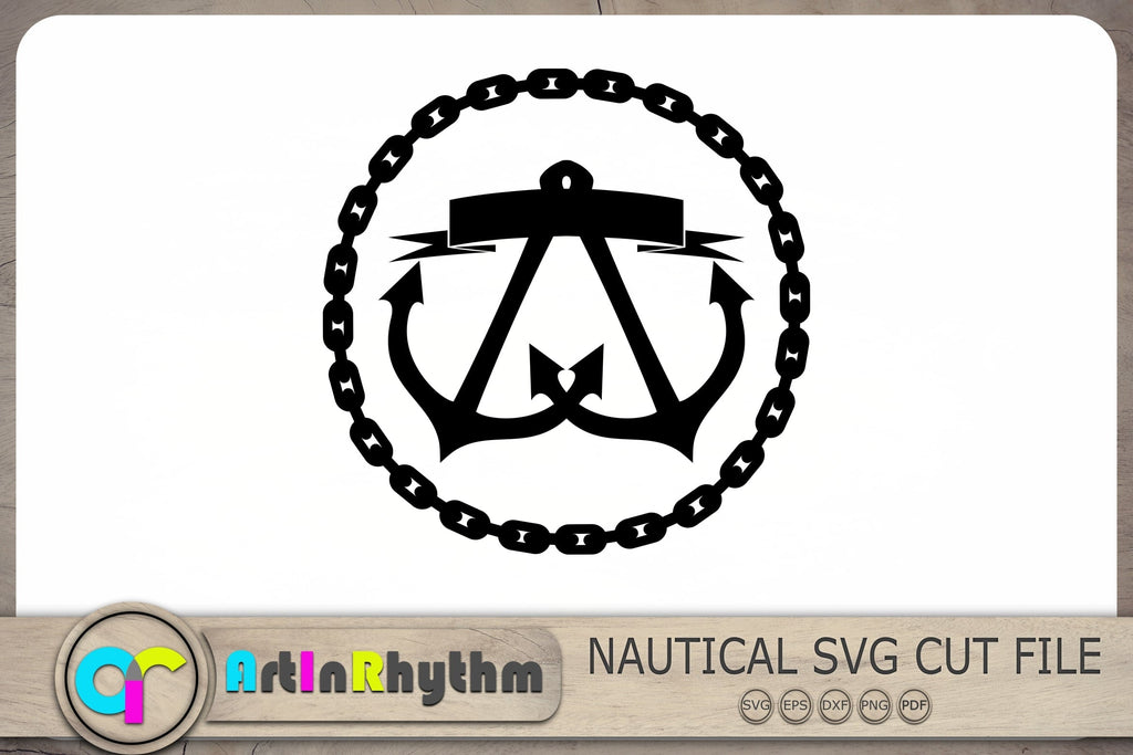 Anchor Monogram Svg, Anchor Svg, Nautical Svg - So Fontsy