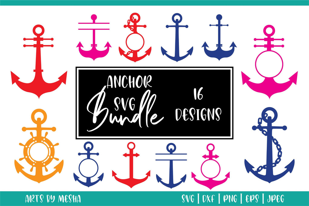 Anchor Monogram Svg Bundle - So Fontsy