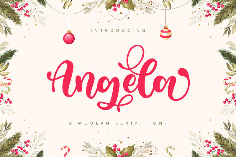 Angela - Modern Script Font - So Fontsy