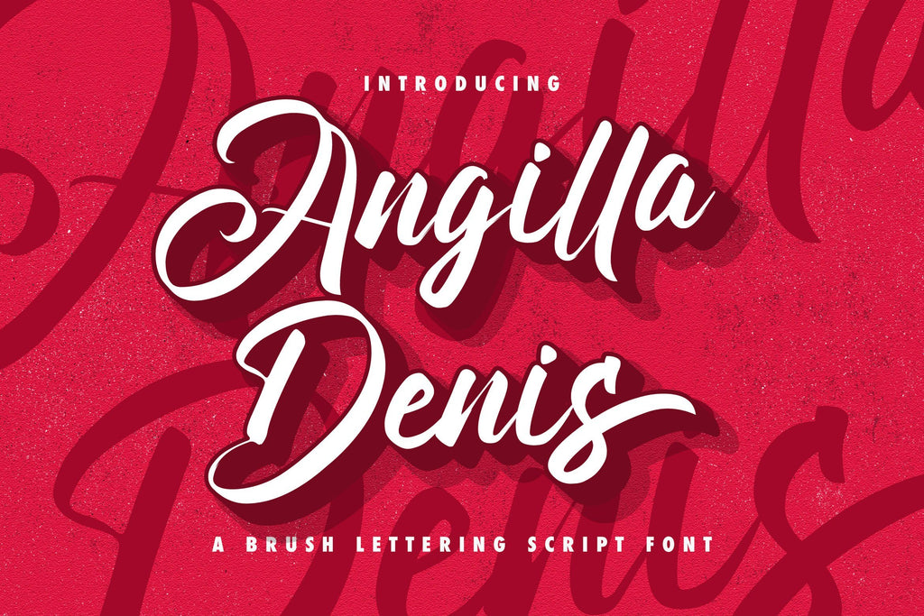 Angilla Denis - Brush Script Font - So Fontsy