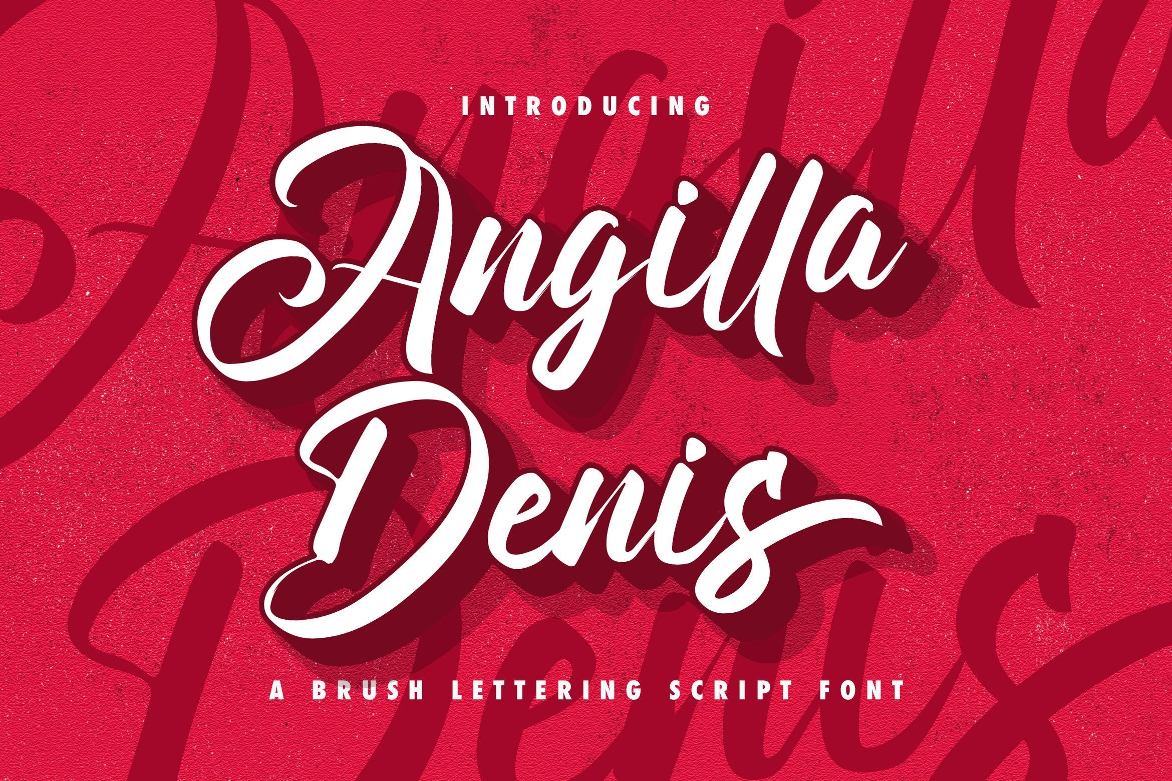 Angilla Denis - Brush Script Font - So Fontsy