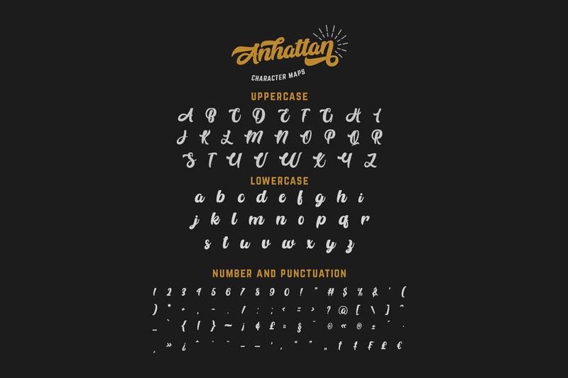 Anhattan - Retro Bold Script Font - So Fontsy
