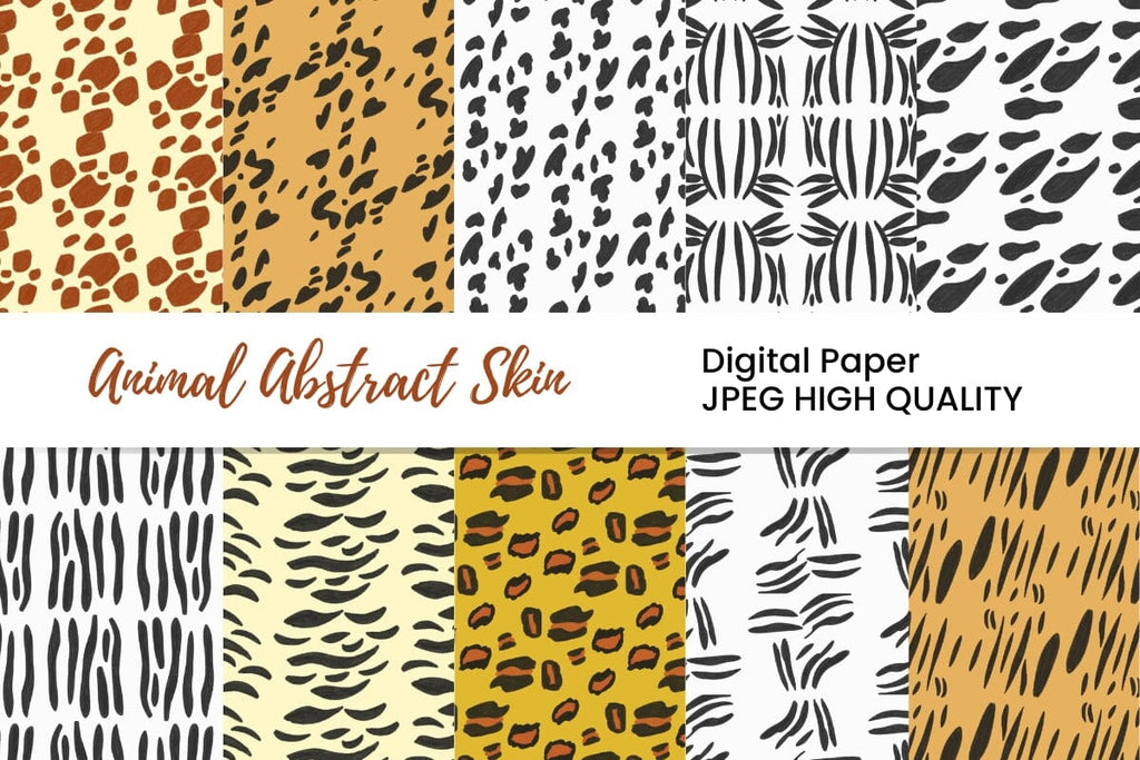 Animal Abstract Skin Digital Paper Pack - So Fontsy