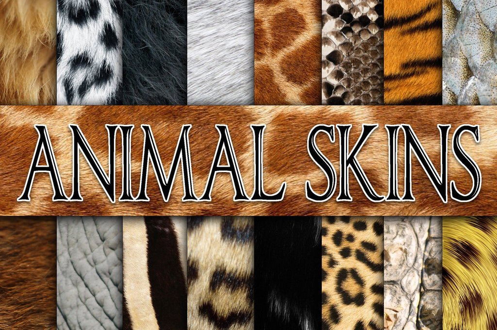 Animal Skin Textures Digital Paper - So Fontsy