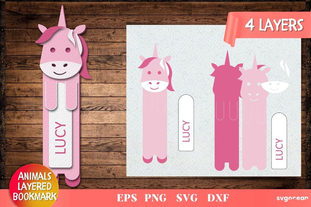Animals Bookmark SVG Bundle | Papercut | Cute Bookmark - So Fontsy