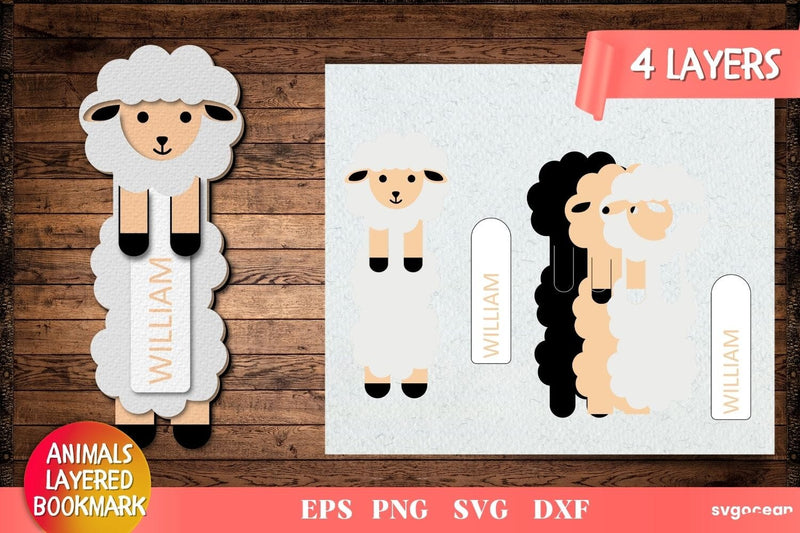 Animals Bookmark SVG Bundle | Papercut | Cute Bookmark - So Fontsy