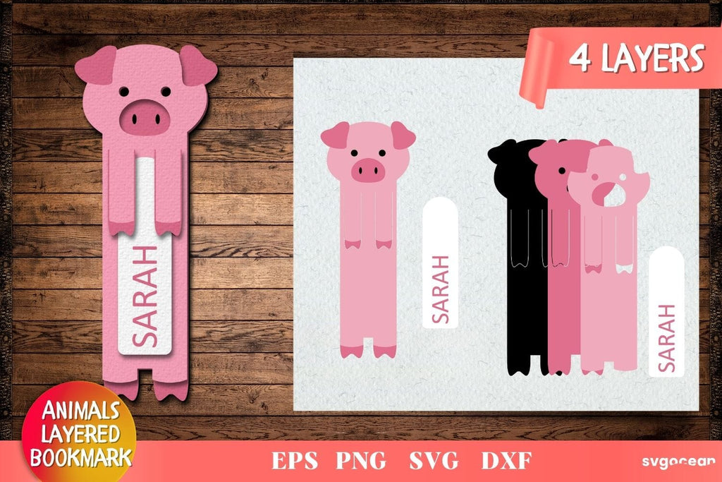 Animals Bookmark SVG Bundle | Papercut | Cute Bookmark - So Fontsy