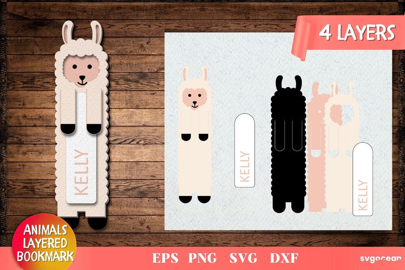Animals Bookmark SVG Bundle | Papercut | Cute Bookmark - So Fontsy