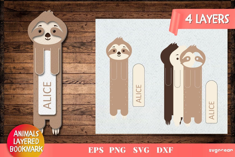 Animals Bookmark SVG Bundle | Papercut | Cute Bookmark - So Fontsy