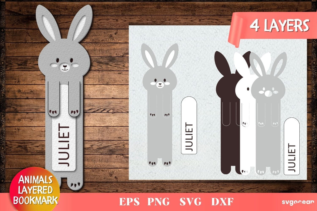 Animals Bookmark SVG Bundle | Papercut | Cute Bookmark - So Fontsy