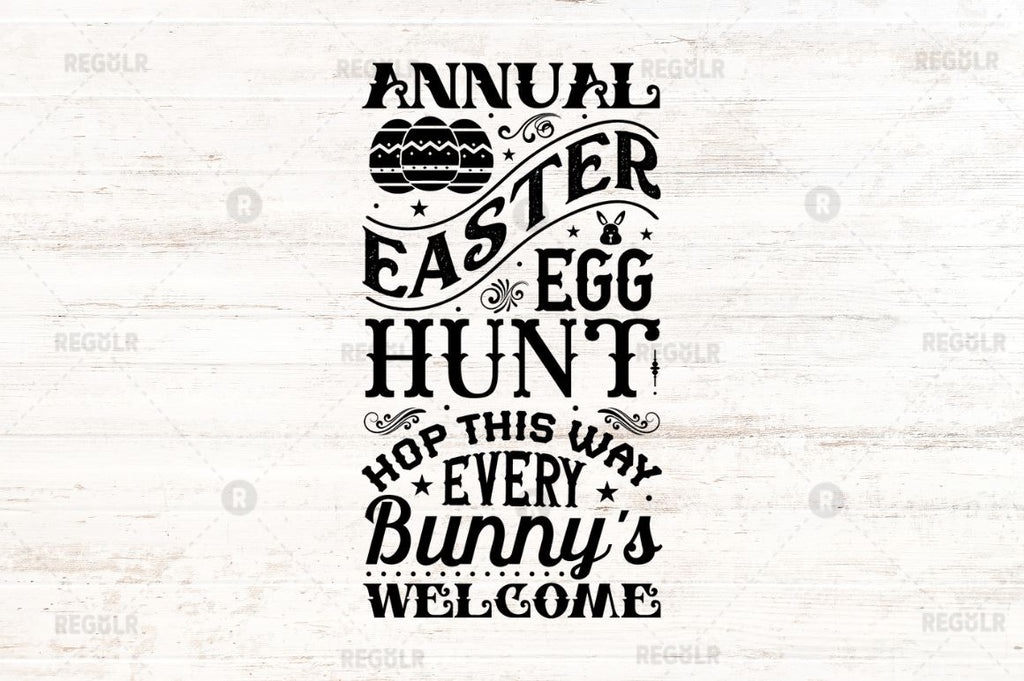 Annual easter egg hunt hop this way SVG - So Fontsy
