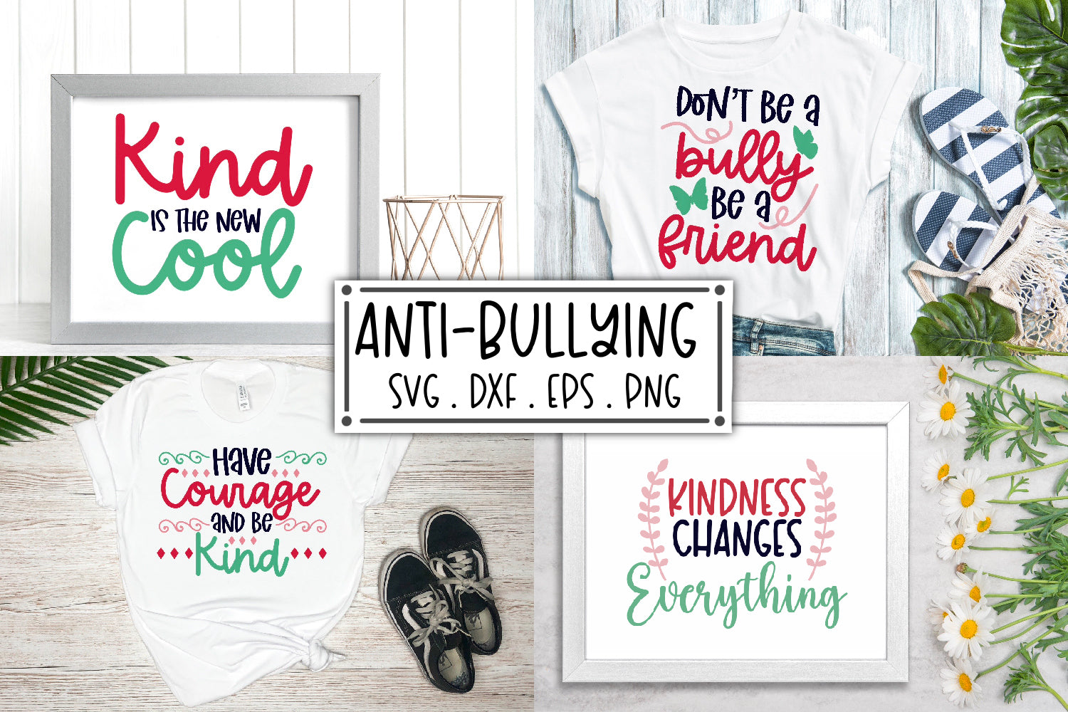 Anti-bullying SVG Bundle | Kindness SVG Cut Files - So Fontsy