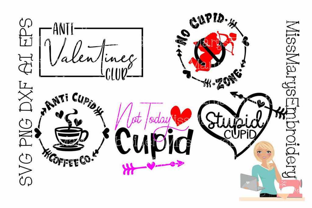 Anti Cupid SVG Bundle | Cupid SVG | Valentine Signs SVG | Cutting File ...