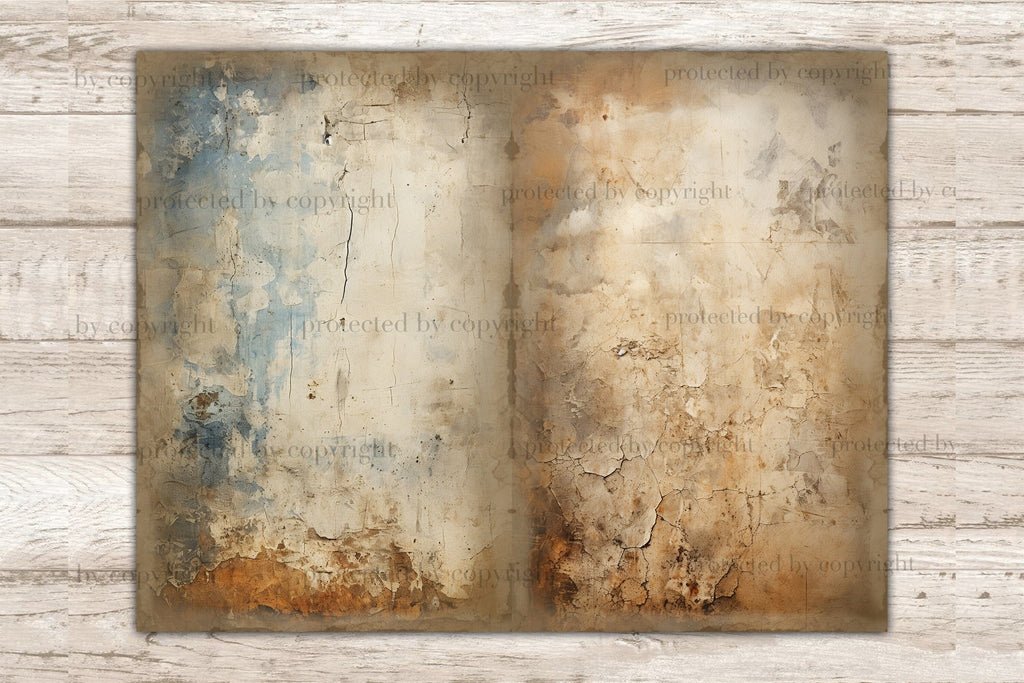 Antique Paper Junk Journal Pages | Vintage Journal Card - So Fontsy