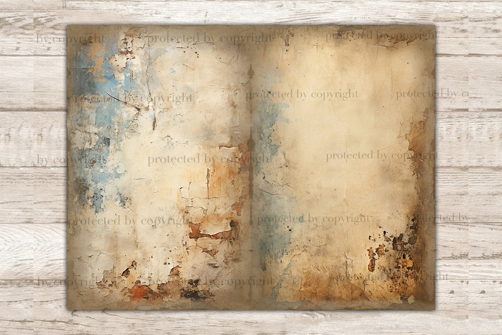 Antique Paper Junk Journal Pages | Vintage Journal Card - So Fontsy