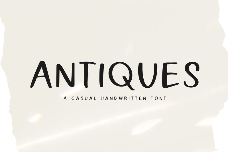 Antiques - Handwritten Font - So Fontsy